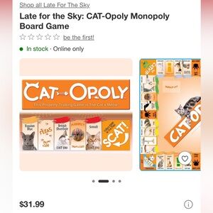 Late for the Sky | Games | Catopoly Game By Late For The Sky | Poshmark